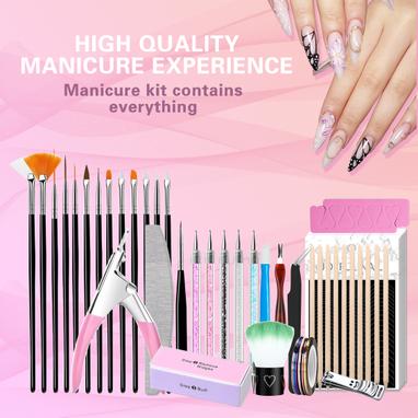15 Pcs Nail Extension Gel Kit - Crystal Gel Nail Extension Set， With ...