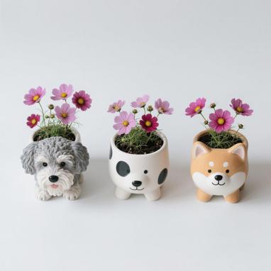 Custom Ceramic Flower Pots In 3D Dog Shape - Home Goods - by Joinste ...