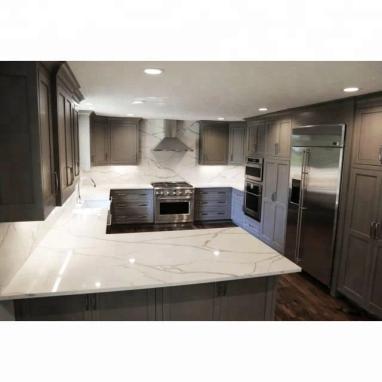 Quartz Kitchen Countertops: Calacatta White - Home Goods - by Stone ...