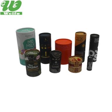 Deluxe Kraft Tube Box with Window - Cardstock Product Boxes - by Weifu ...