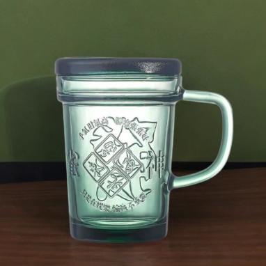Luxury Glass Mahjong Cup with Handle - Home Goods - by S.Y Glass | Pietra