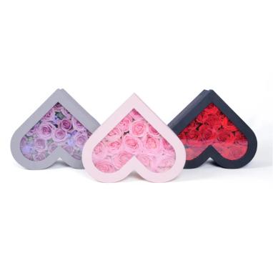 Heart-Shaped Paper Flower Gift Box - Cardstock Product Boxes - by ...