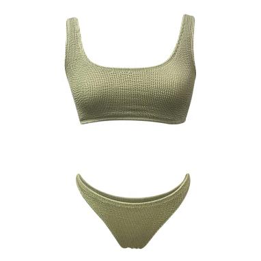 Bikini with Unique Stretchy Texture Design - Swimwear - by Mengkeyiqi ...
