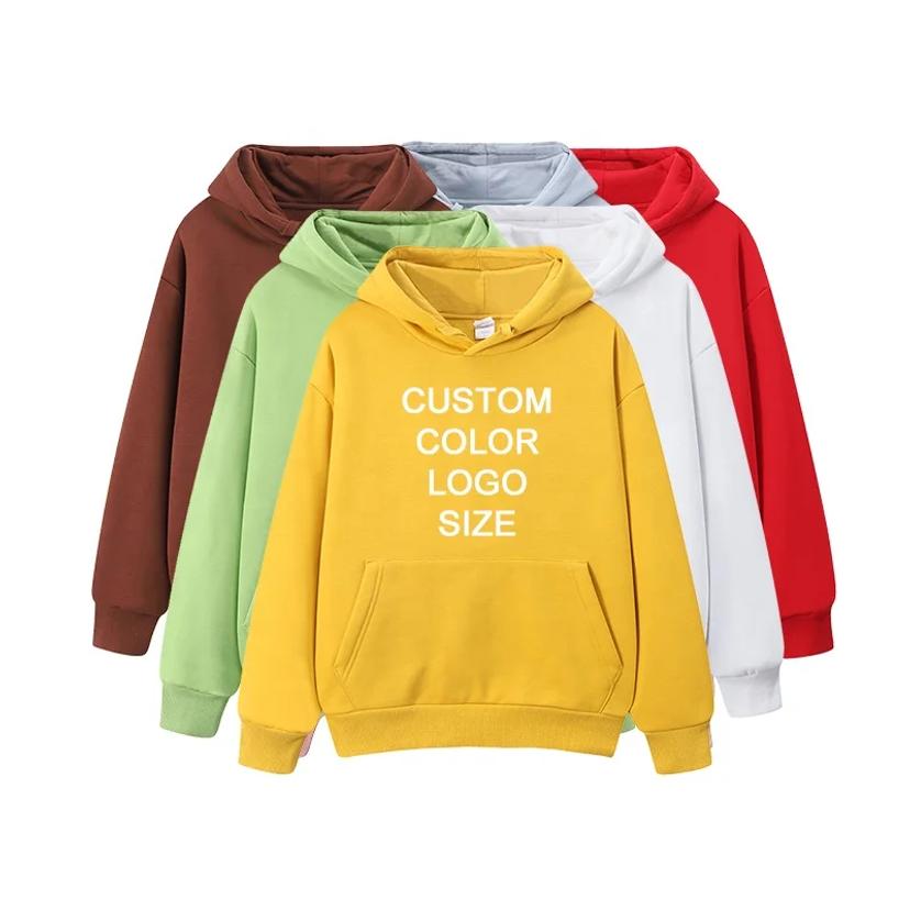 Custom Logo 330Gsm High Quality Plain White Hoodies Oversized Drop ...
