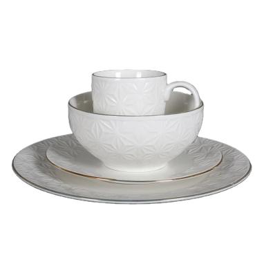 Embossed Ceramic Dinnerware Set - Elegant Style - Home Goods - by Leho ...