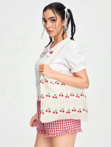 Cherry Pattern Tote for Women - Fashion Accessories - by Tianrui ...
