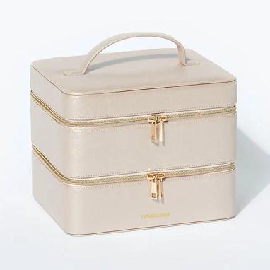 Apricot 2-Layer PU Leather Makeup Case - Fashion Accessories - by SJ ...