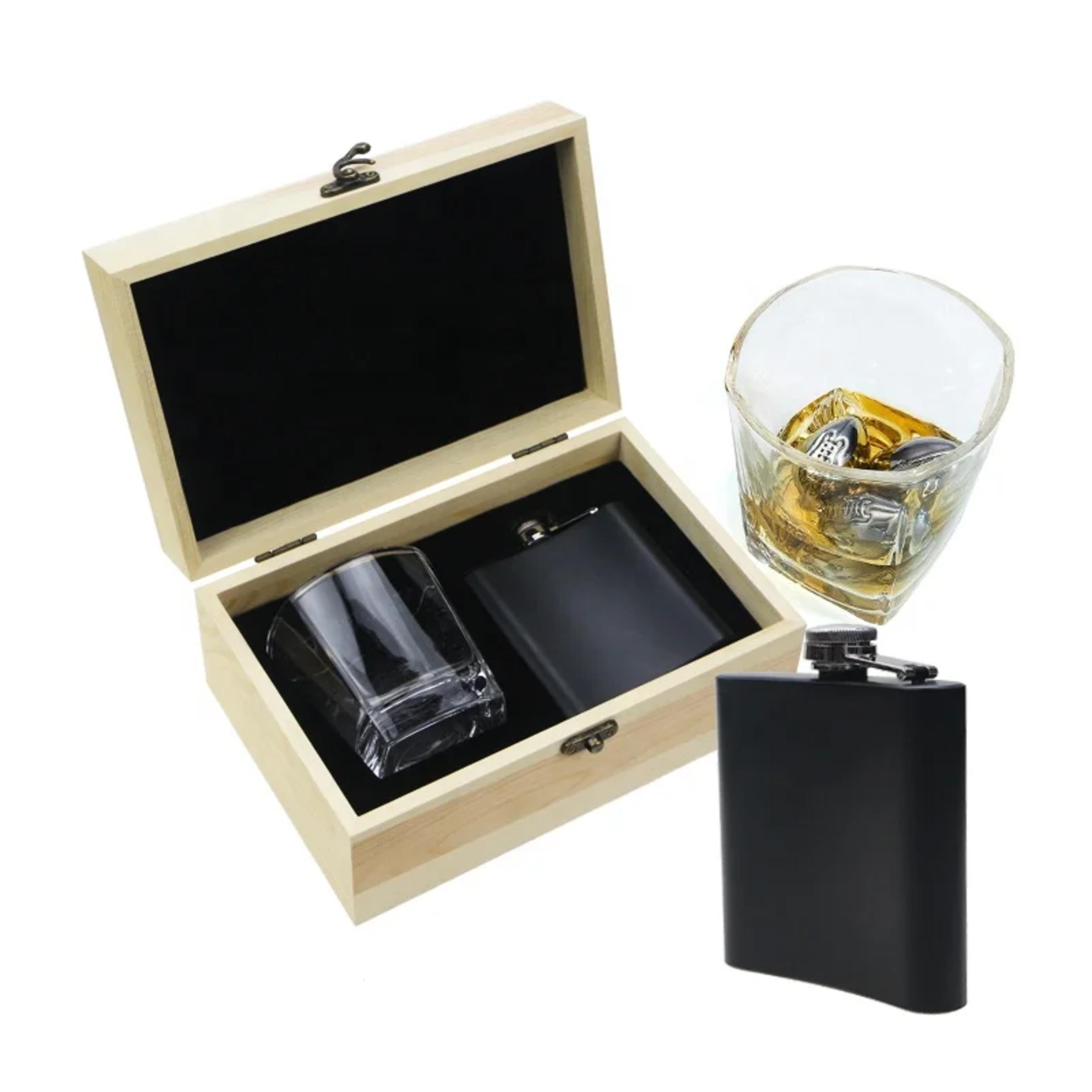 Steel Flask with Glasses and Box - Home Goods - by Shunstone Homeware ...